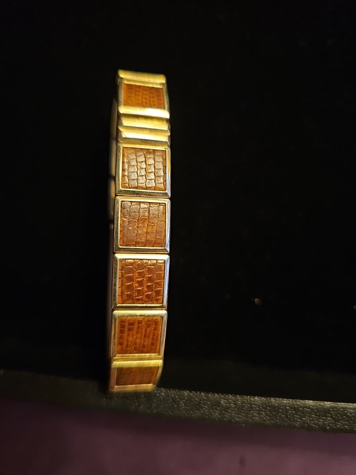 Vintage 10K Gold Filled Trim / Lizard Trim SPEIDEL NAME BRACELET ...
