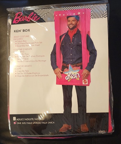 Ken Box Pink Doll Box, Adult Halloween Costume, One Size, Worn 1 Time ...