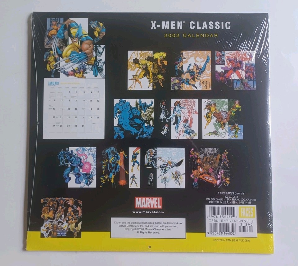 X-men 2002 Calendar - Wolverine -Rogue - SEALED - NEW | eBay