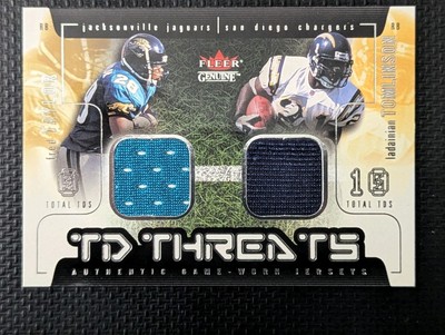 2002 FLEER GENUINE TOMLINSON/TAYLOR TD THREATS DUAL PATCH CARD(TC#946 ...