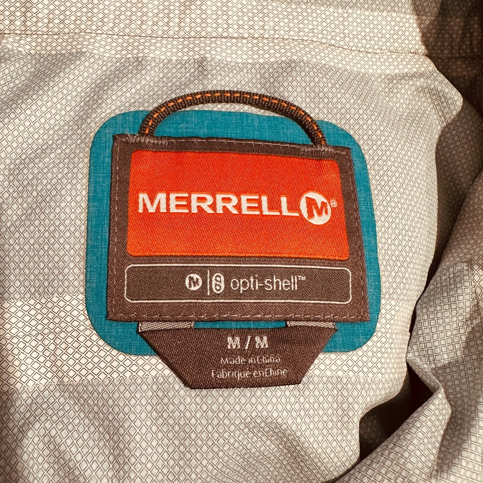 Merrell Opti Shell Waterproof Jacket Womens Size Medium Hooded Full Zip ...