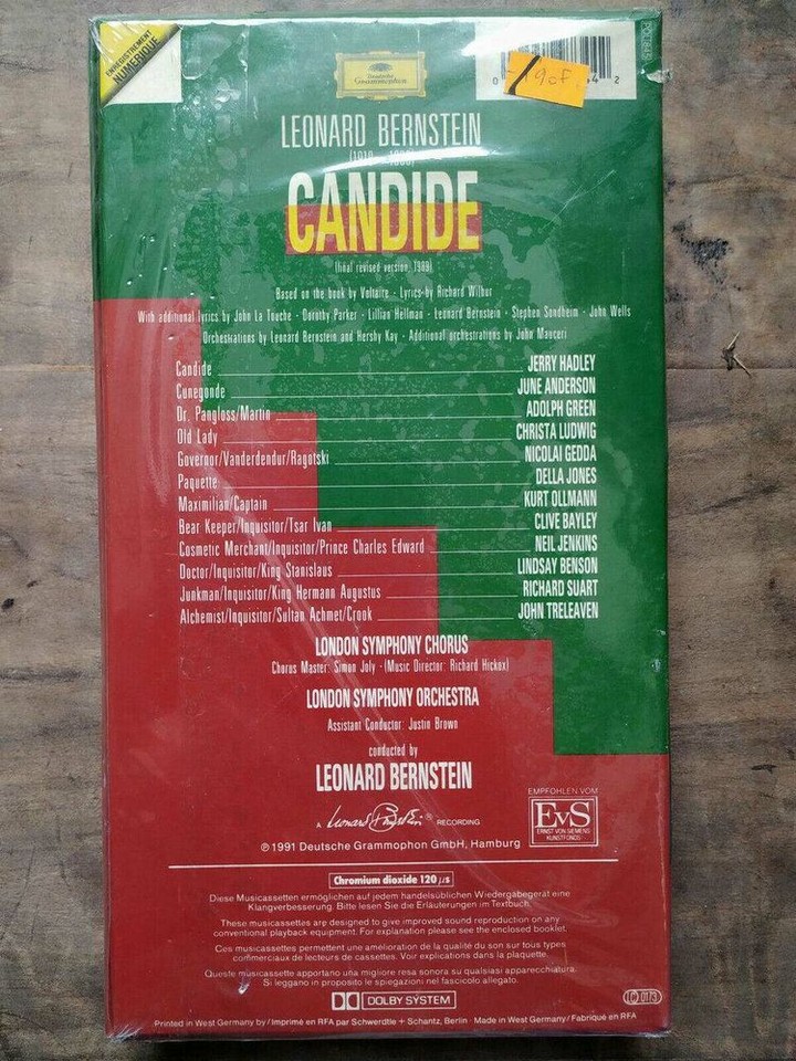 Leonard Bernstein: Candide/ 2X Audio Cassettes New In Packaging | eBay