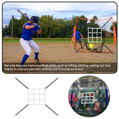 Baseball Target Net with Hook Easy Installation Portable Strike Zone ...