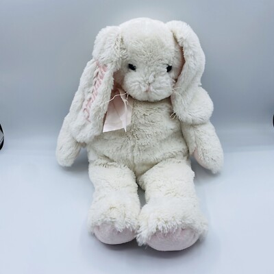 Bearington Collection White Pink Personalized Bunny Rabbit Plush 18 ...