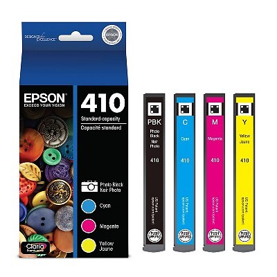 Epson 410 4pk Combo Ink Cartridges - Black/Cyan/Magenta/ Yellow ...