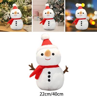Lovely Stuffed Snowman Doll Soft Hug Back Cushion Snowman Plush Toy ...
