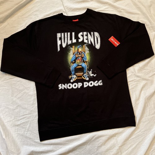 Full Send Snoop Dogg Black 420 Drop Deathrow Crewneck Size 2XL Nelk ...