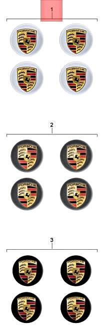 Genuine PORSCHE Cayenne Tequipment Set Wheel Trim Caps Aluminium ...