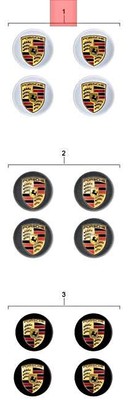 Genuine PORSCHE Cayenne Tequipment Set Wheel Trim Caps Aluminium ...