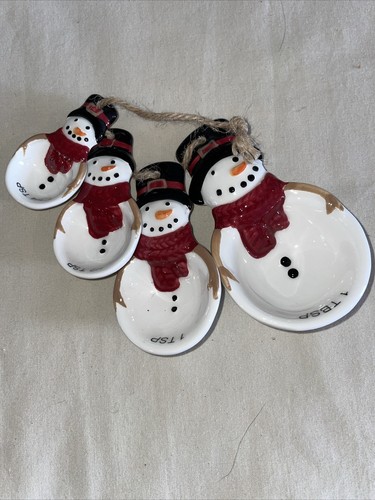 Snowman 4-Piece Ceramic Measuring Spoon Set | eBay