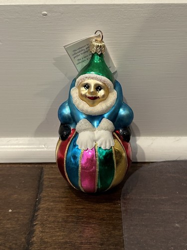 Christopher Radko Roly Poly Striped Clown Christmas Ornament | eBay