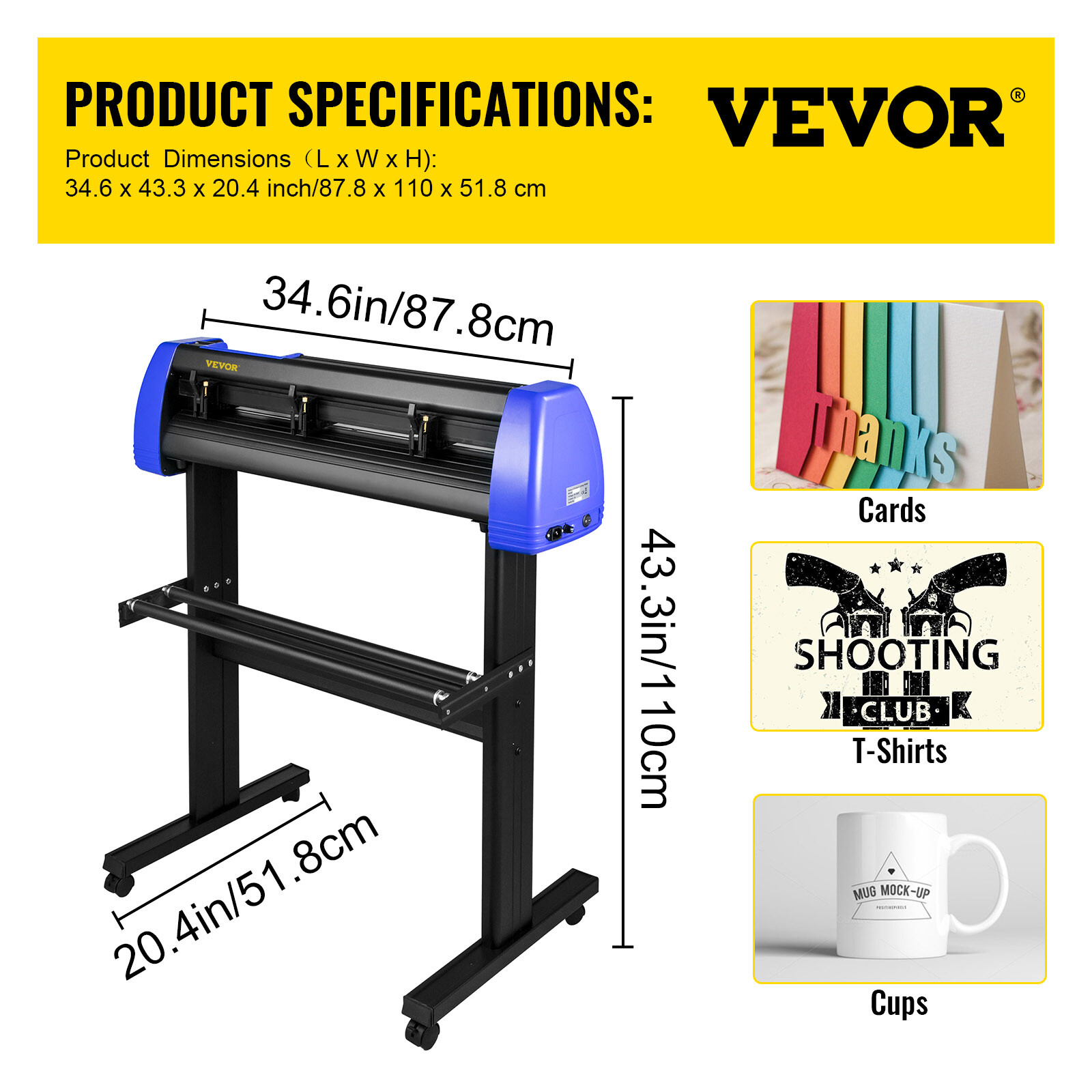 VEVOR 28" Vinyl Cutter Plotter Cutting Machine w/Signmaster Software 20 ...