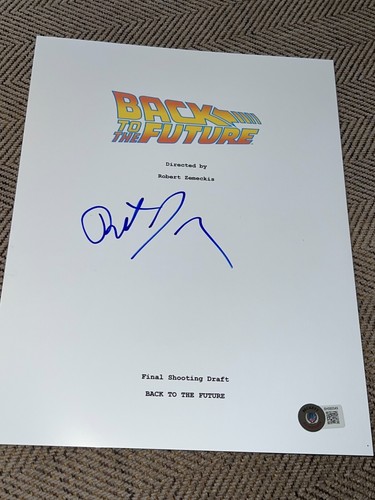 ROBERT ZEMECKIS SIGNED AUTOGRAPH MOVIE SCRIPT BACK TO THE FUTURE BECKETT BAS X1 | eBay