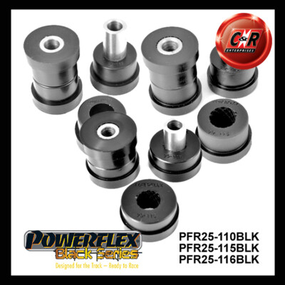 Powerflex Black RrOutArm-Hub+RrInTrkArm+Rr UpOut Link/Hub Bushes For ...