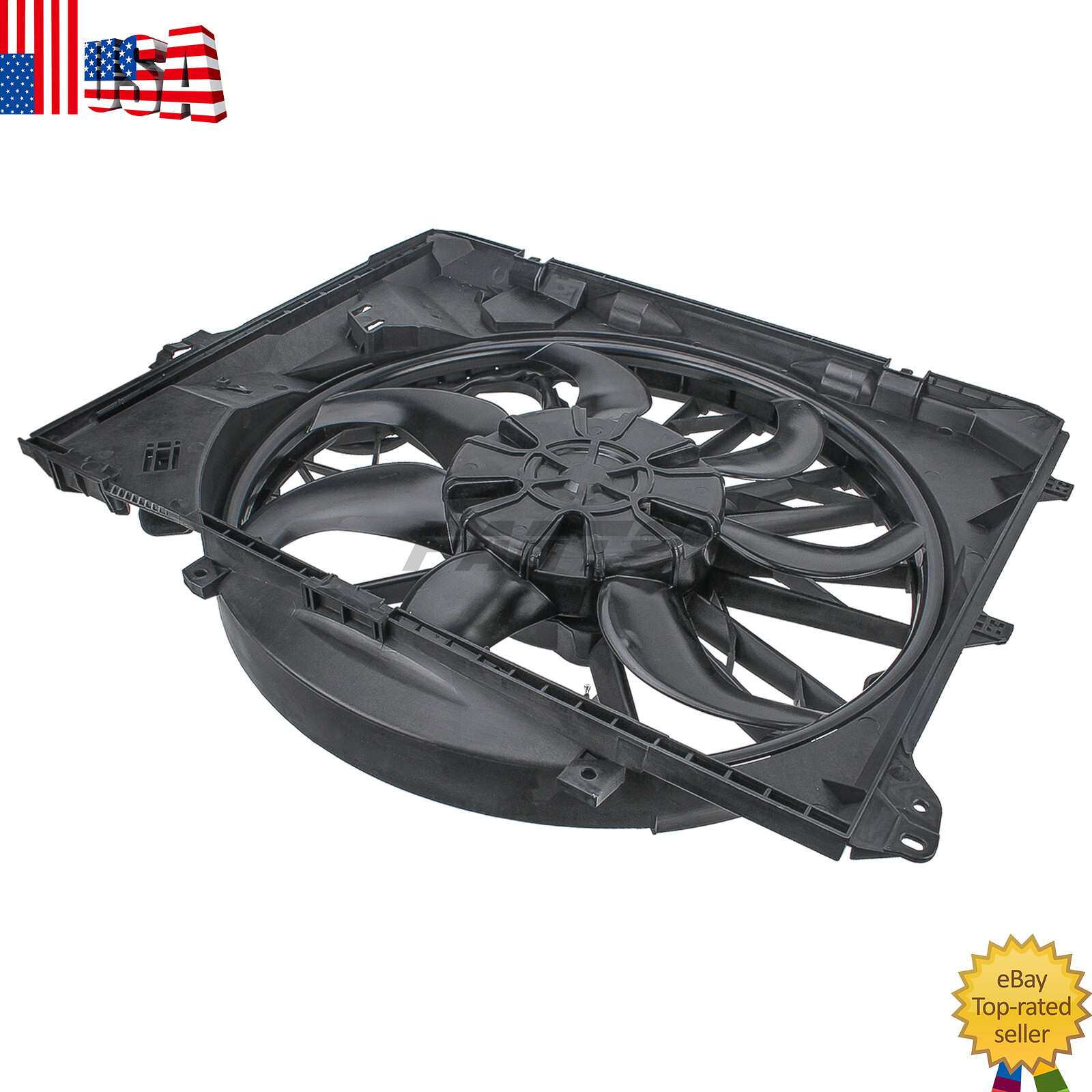 Radiator Cooling Fan Assembly 3-Pins 600W for BMW E90 E91 E92 E93 ...