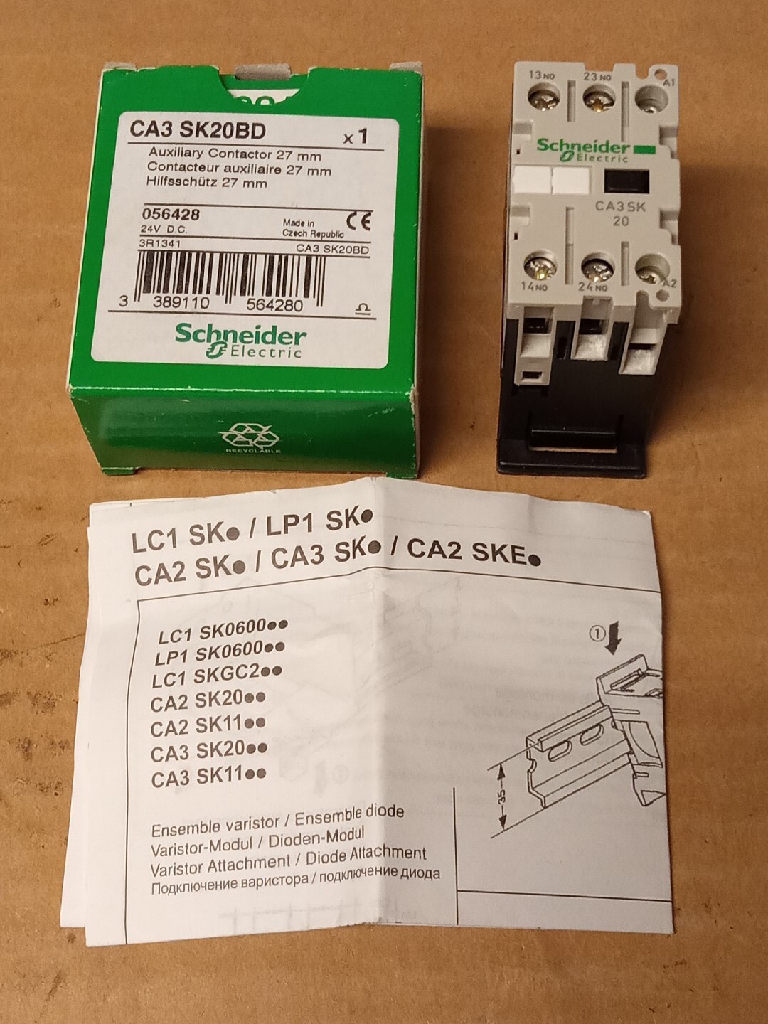 New Schneider Electric Auxiliary Contactor CA3SK20BD 24V DC | eBay