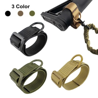 Tactical Buttstock Sling Adapter Mount Attachment with D-Ring For Rifle ...