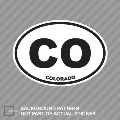 Colorado State Oval Sticker Decal Vinyl CO | eBay
