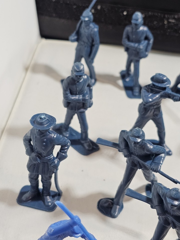 MARX Civil War Blue Gray Beige US Union Soldier Playset Lot of 50 | eBay
