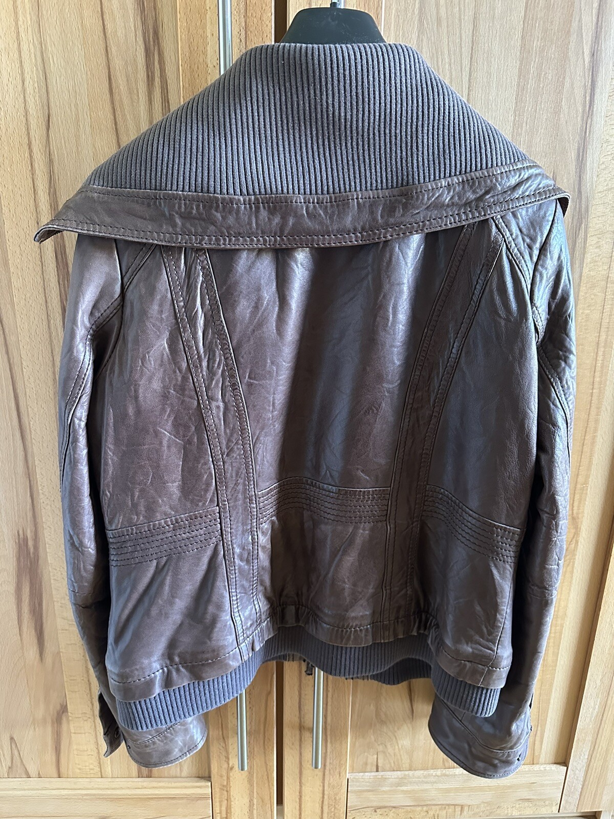 Lederjacke Damen, Größe XL, braunes, weiches Leder, viele Taschen | eBay.de