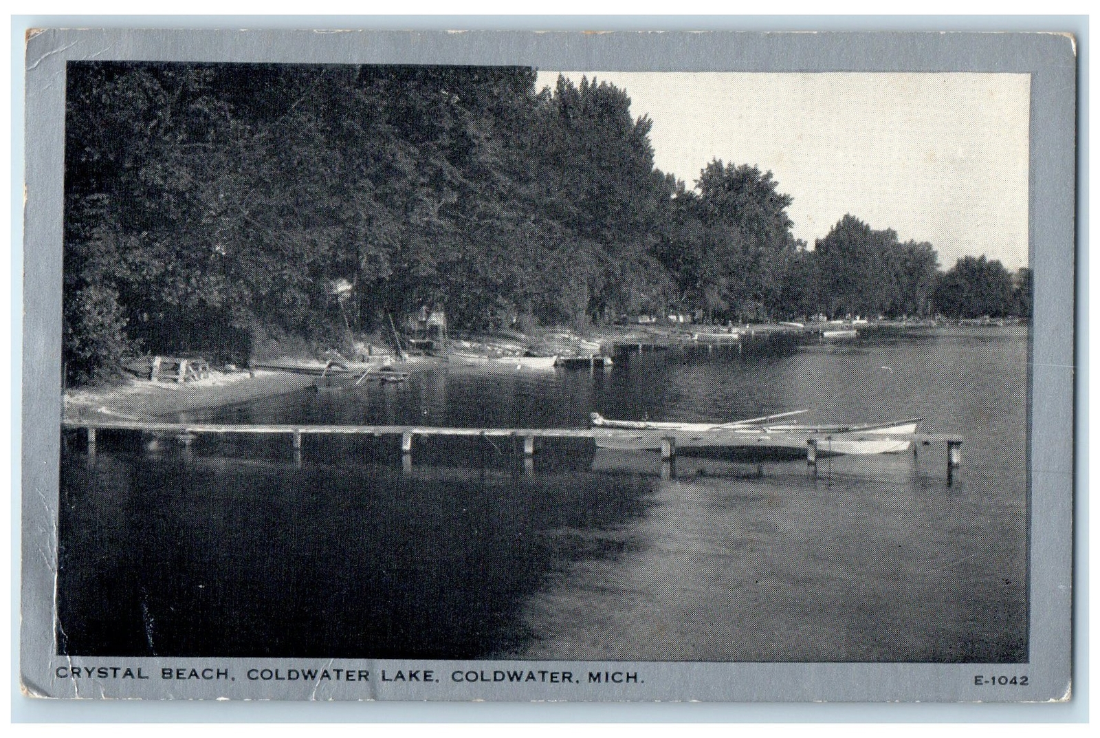 c1950's Crystal Beach Harbor Docking Boat Coldwater Lake Michigan MI ...