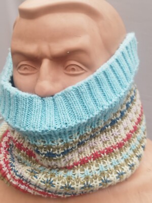 Large Snood Mens Womens Colourful Knitted Style Warmer Natura | eBay UK