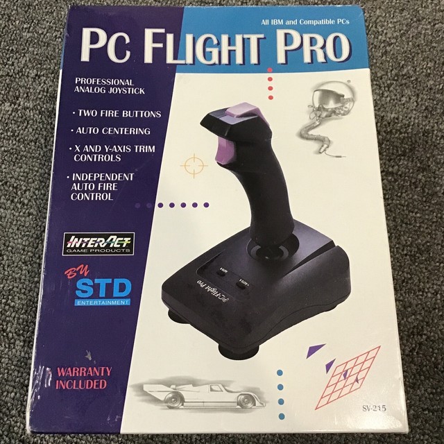 PC Flight Pro Joystick Controller by InterAct SV-215 for IBM PC XT AT ...