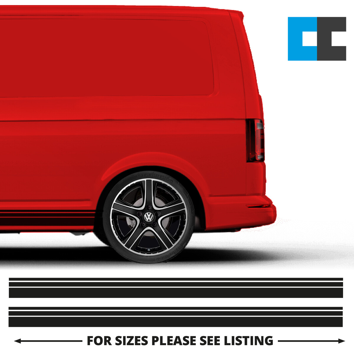 VOLKSWAGEN VW TRANSPORTER T4 T5 T6 CAMPERVAN SIDE STRIPE GRAPHICS ...