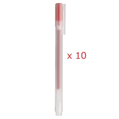 Made in JAPAN MUJI Gel ink ballpoint pen red 0.5mm x 10 | eBay