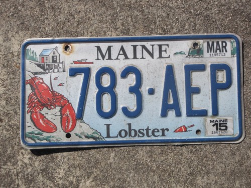 2015 Maine Lobster License Plate Ocean Fishing Boat Fish Wildlife ...