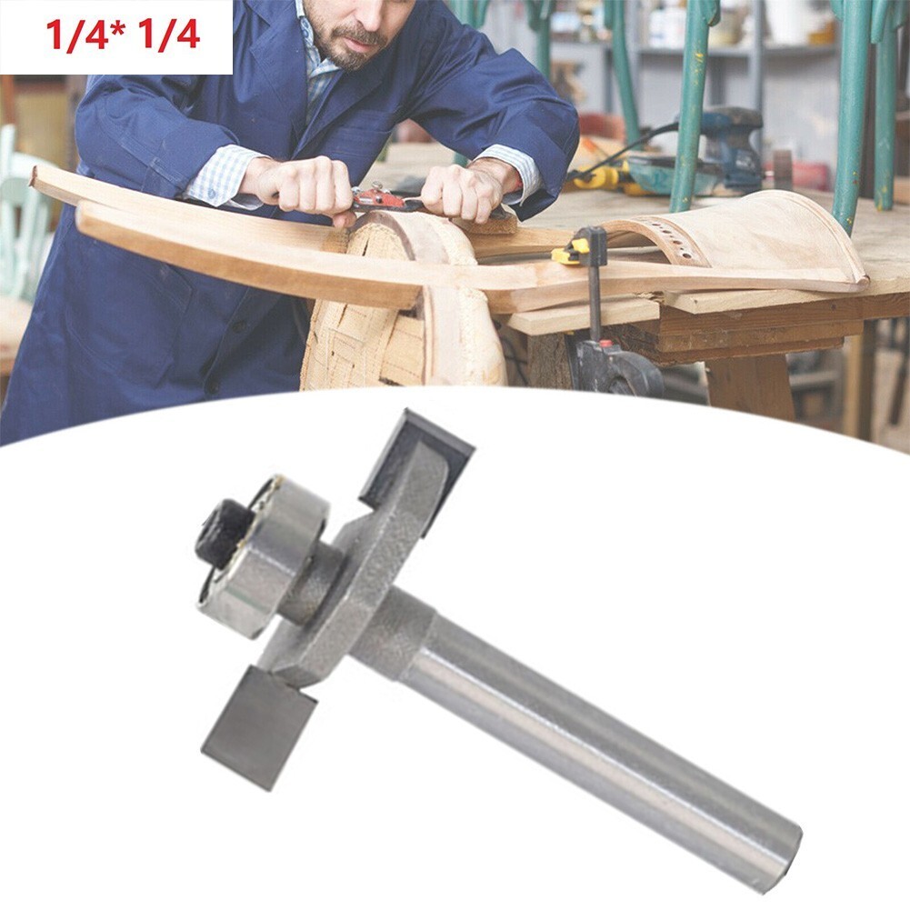 T Slot Router Bit 1/4 Shank 1/4Cutting Depth 2Flutes HSS Cutter ...