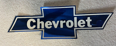 CHEVROLET BOWTIE STICKER emblem decal logo chevy white metallic shiny ...