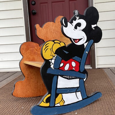 RARE Wood MICKEY MOUSE Child 'Rocking Horse' Chair Reproduction | eBay