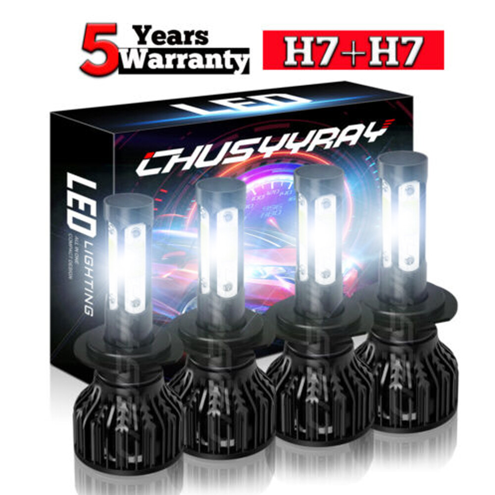 For Mercedes-Benz C250 C300 C350 - 4pc Combo Headlight High Low Beam ...