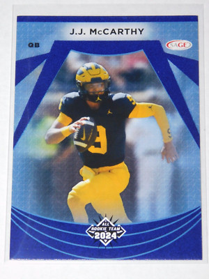 2024 SAGE FOOTBALL BLUE ALL ROOKIE TEAM J.J. MCCARTHY CARD #111 | eBay