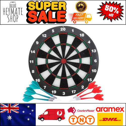 Safety Dart Board Set For Kids And Adults 16 Inch Soft Rubber Dart ...