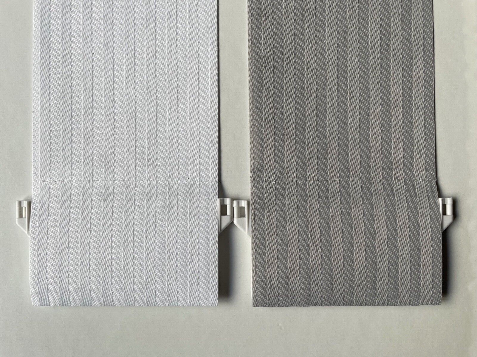Made to Measure Vertical Blind Slats Replacement Fabrics white or grey ...