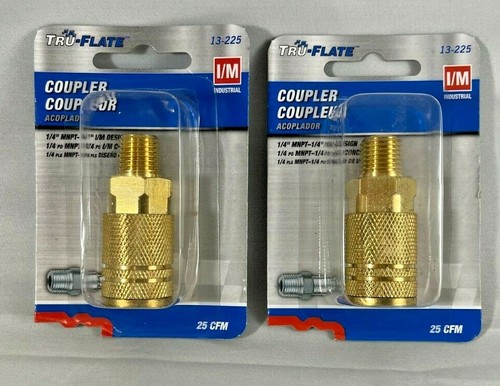 Tru-Flate 13-225 1/4" Male NPT Coupler LOT OF 2 Quick Change Couplers 13225 | eBay
