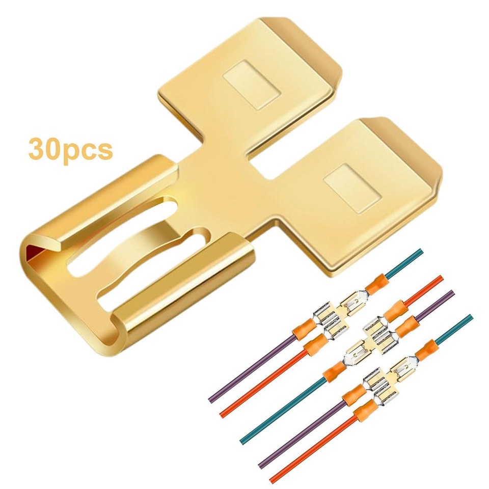 Double Spade Connector Wire Terminals Adapter Electrical Tab Slip | eBay