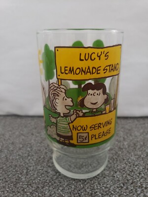 Peanuts Lucy's Lemonade Stand Drinking Glass Vintage | eBay