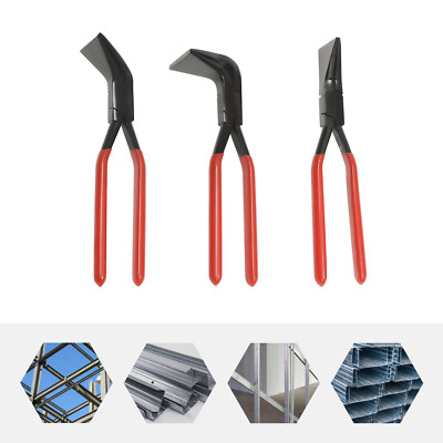 3-Piece Sheet Straight Bending Plier Hand Seamers Sheet Metal Tool 45 ...