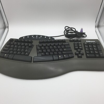 Fellowes Microban Ergonomic Wired PS/2 Keyboard KB-9938 Free Shipping ...