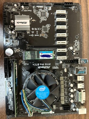 H110 Pro+ BTC Motherboard with CPU, 8gb RAM, 128Gb PCI SSD | eBay