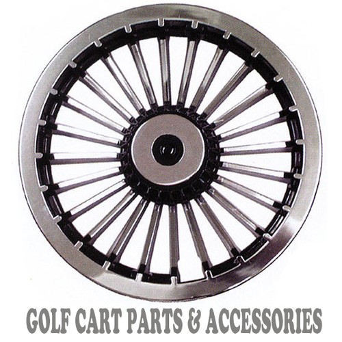 CHROME 8" Golf Cart Hub Caps - EZGO, CLUB CAR, YAMAHA Set of 4 Wheel ...