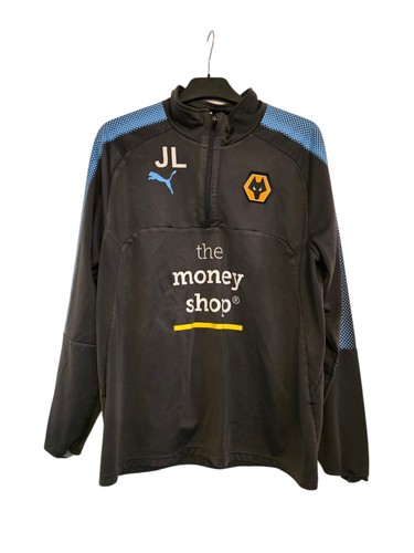 Wolves Football Training Top Puma Blue 1/4 Zip Wanderers Drill Mens M ...