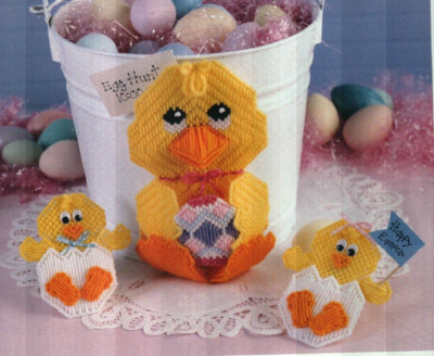 EASTER CHICKS 2 SIZES PLASTIC CANVAS PATTERN INSTRUCTIONS | eBay
