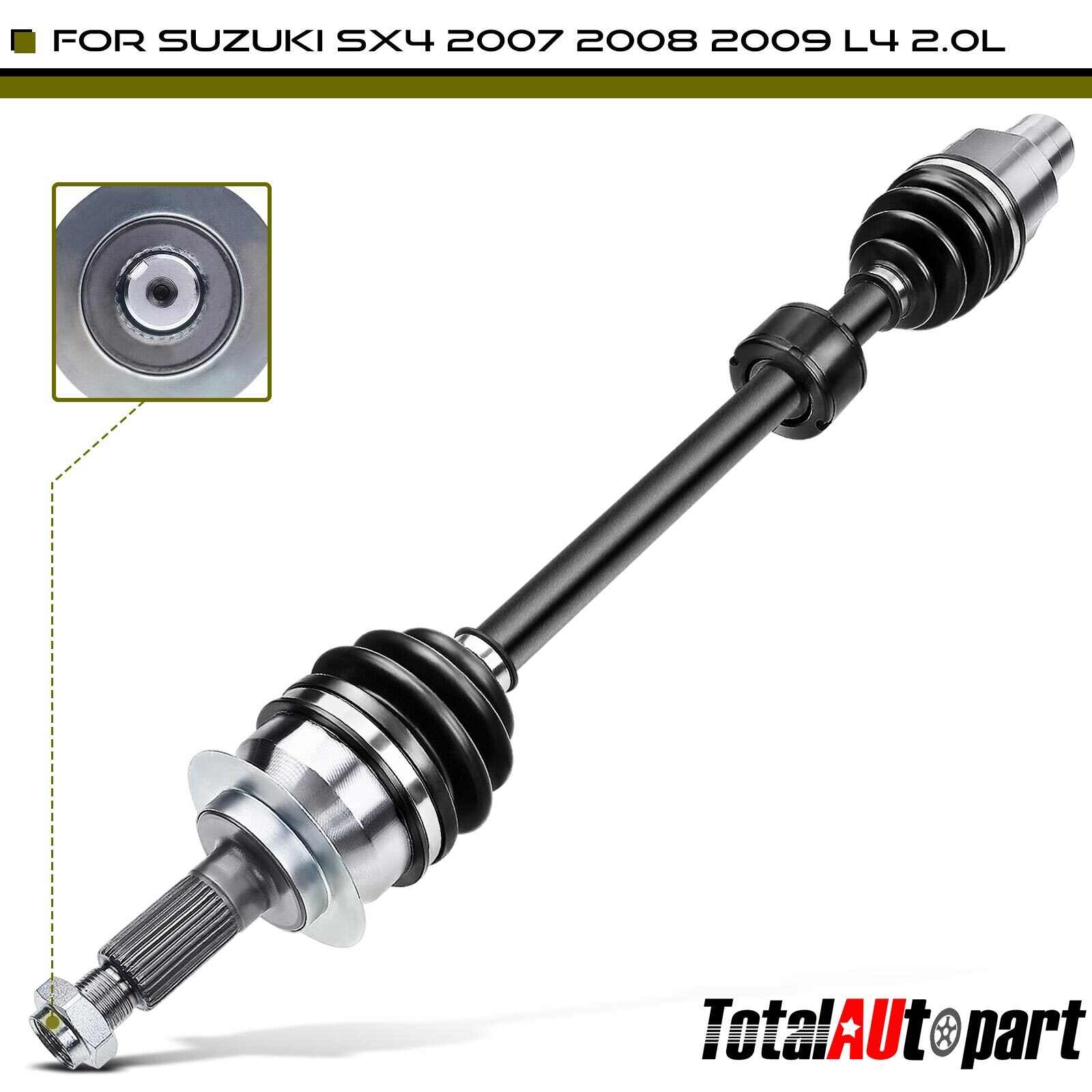 New CV Axle Assembly for Suzuki SX4 2007-2009 2.0L Manual Trans FWD ...