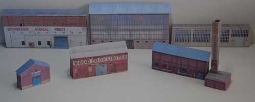 1/101 Scale TT Gauge Model Railway In-dustrial Buildings Pack of 8 Set ...