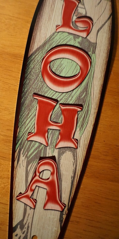 ALOHA Hula Dancer Surfboard Sign Retro Luau Tiki Bar Coastal Beach ...