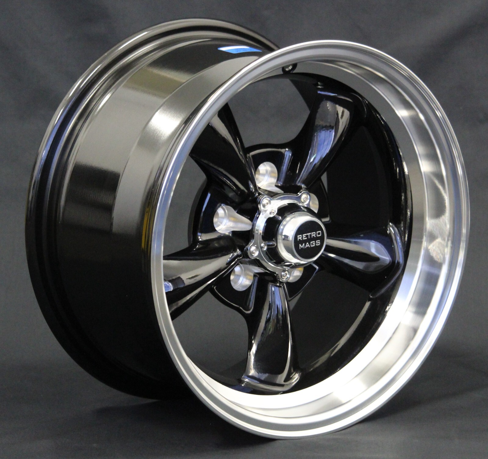 15x7 & 15x8 RETRO MAGS Black Alloy Wheels fits HOLDEN HG HK HT 5x108 ...